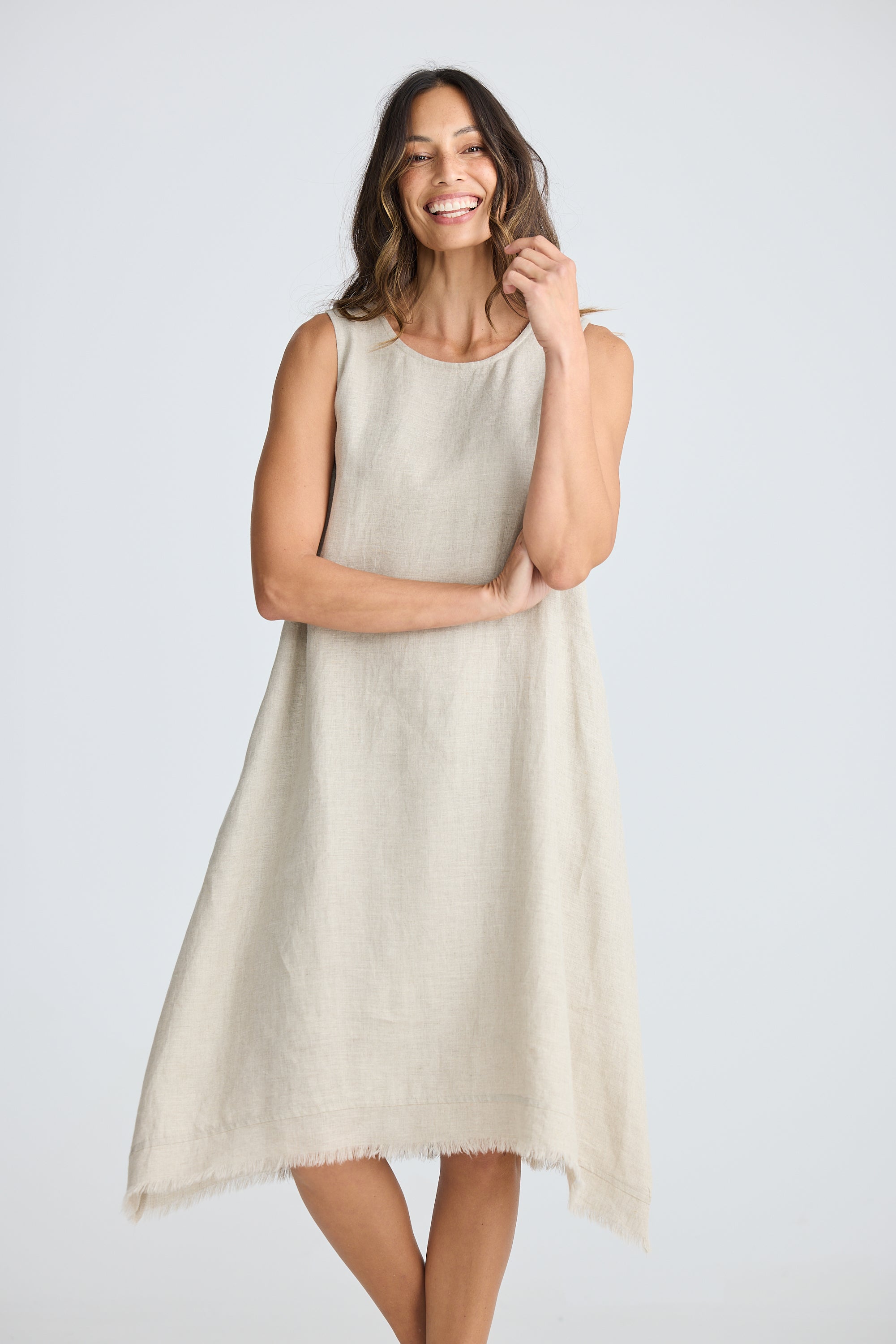 Miranda Dress - Natural Linen – Daisy Grace Lifestyle