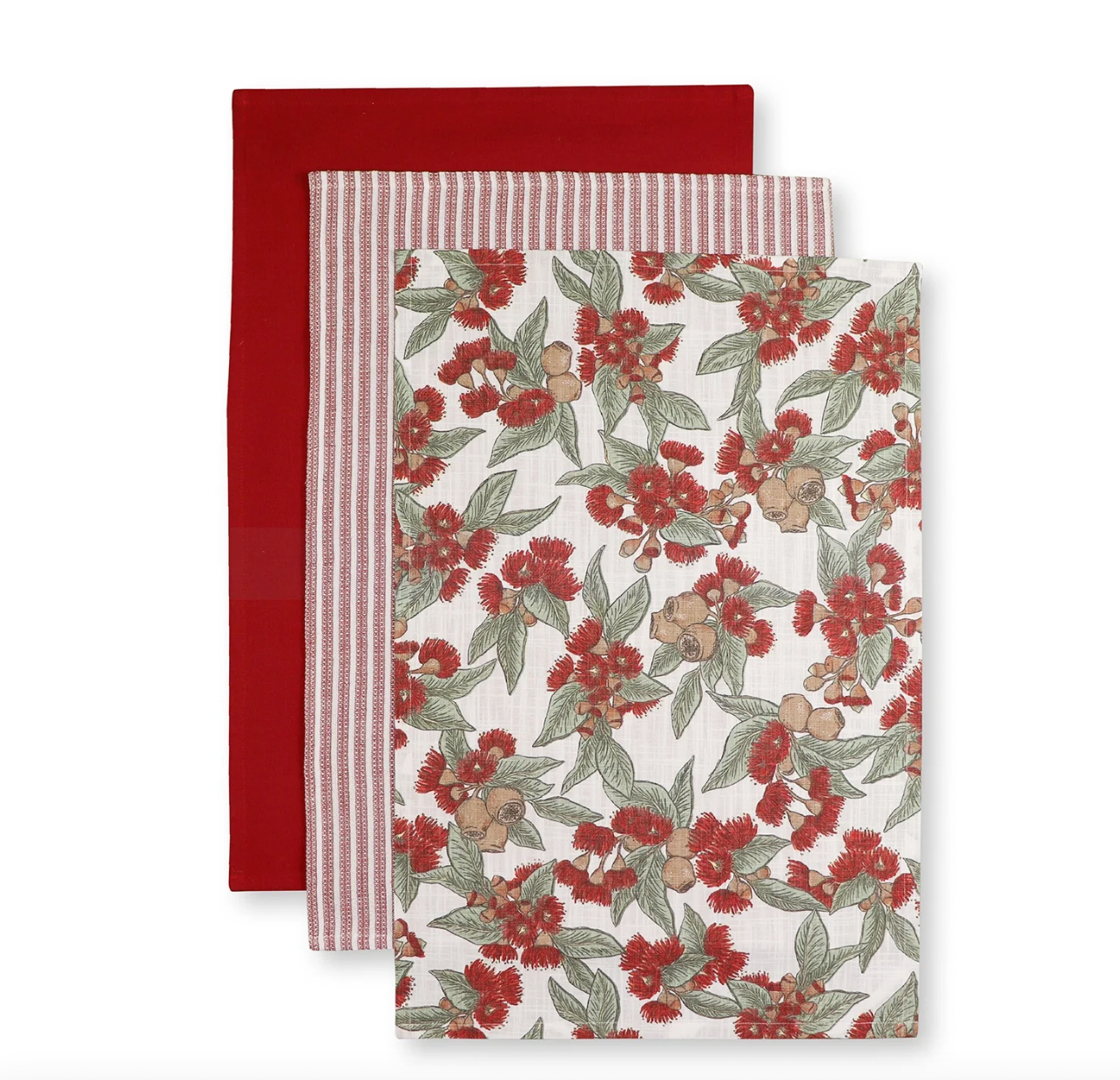 Natalia Red Teatowel Pack 3 – Daisy Grace Lifestyle